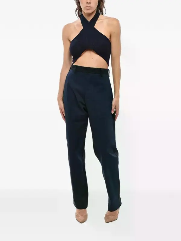 Stella McCartney Ribbed-knit Wrap-design Top