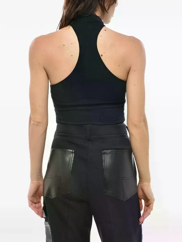 Stella McCartney Ribbed-knit Wrap-design Top