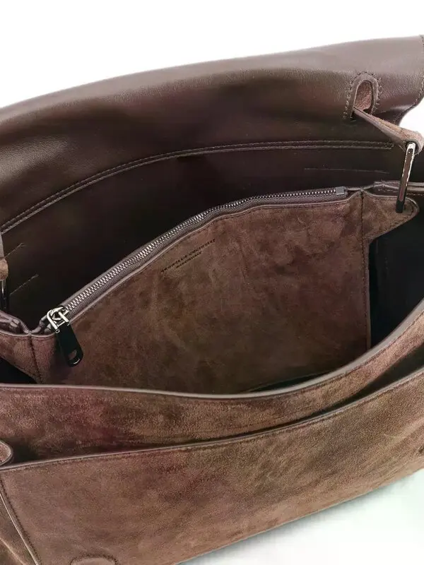 Brunello Cucinelli Monili-embellished Suede Shoulder Bag