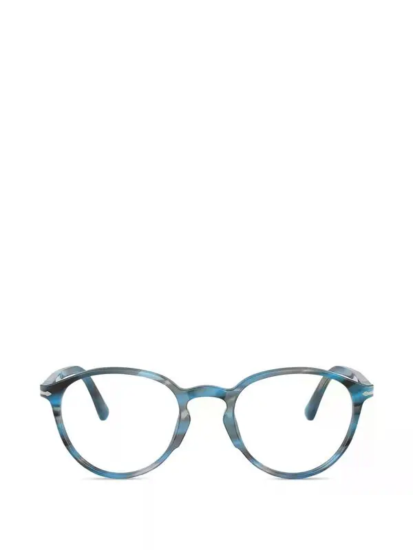 Persol Striped Round Glasses