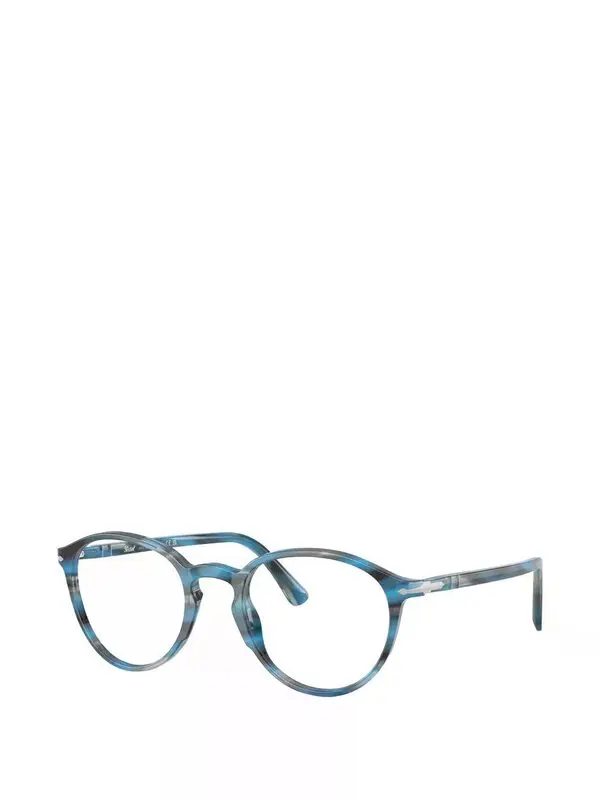 Persol Striped Round Glasses