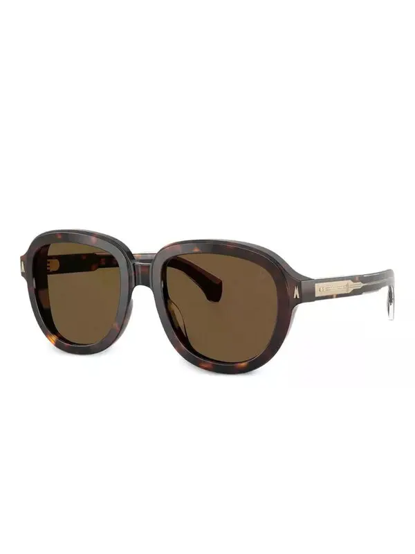 Moncler Tortoiseshell Geometric Sunglasses - Brown