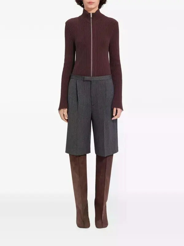 MAISON MARGIELA Tailored Striped Wool-blend Shorts