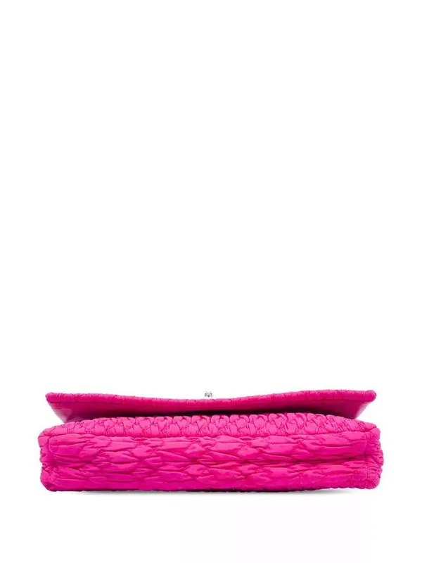Miu Miu Matelassé Crystal Chain Satchel - Pink