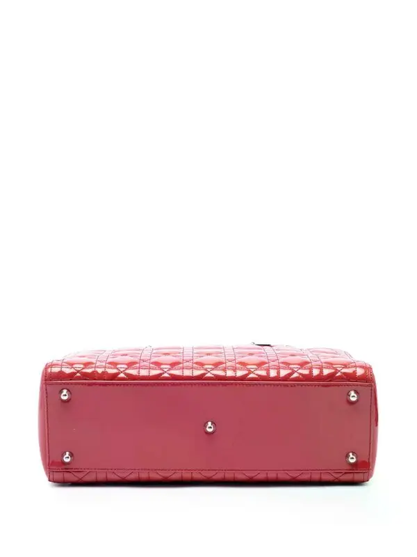 Dior Patent Cannage Lady Satchel - Pink