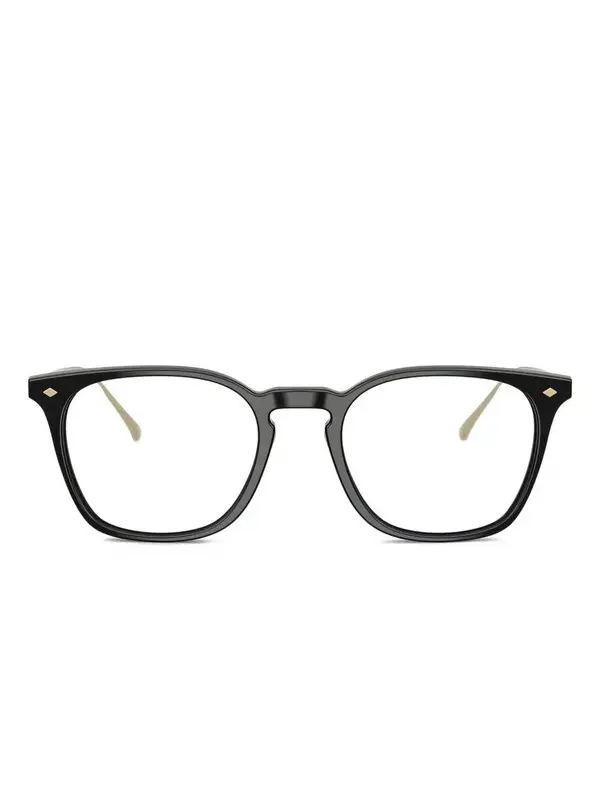 Giorgio Armani Titanium-square Frames Glasses - Black