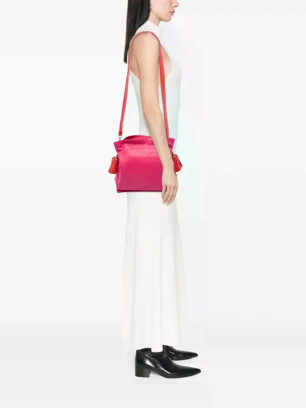 Loewe 2012 Bicolor Nappa Flamenco Tassel 30 Crossbody Bag - Pink