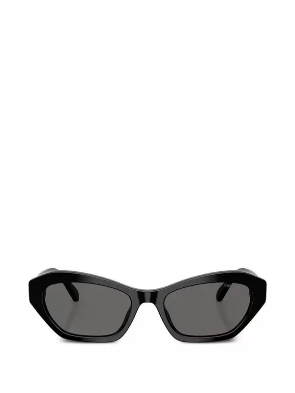 SWAROVSKI Geometric-frame Crystal-embellishment Sunglasses