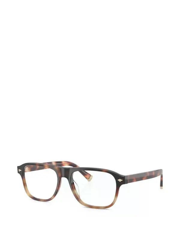Brunello Cucinelli Tortoiseshell-effect Square-frame Glasses