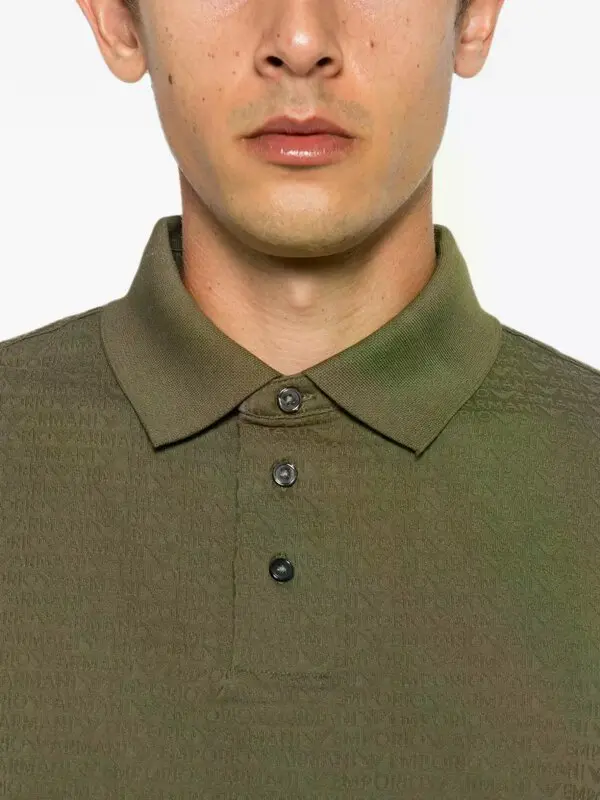 Emporio Armani Logo-jacquard Short-sleeves Polo Shirt