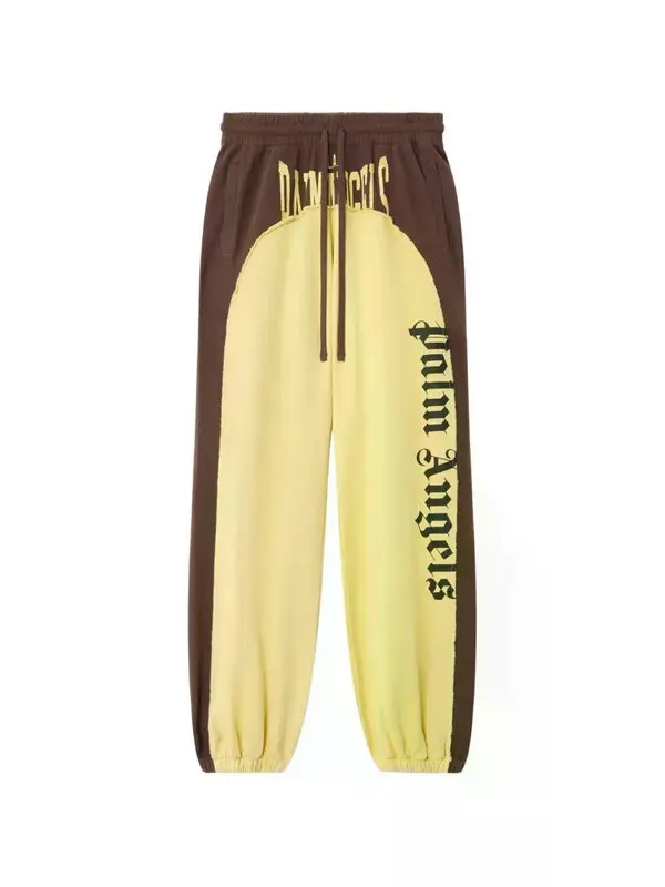 Palm Angels Logo Loose Sweatpants - Yellow