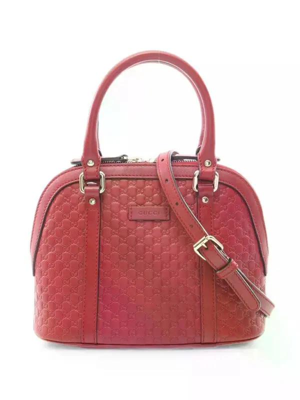 Gucci Micro Gg Guccissima Tote Bag - Red