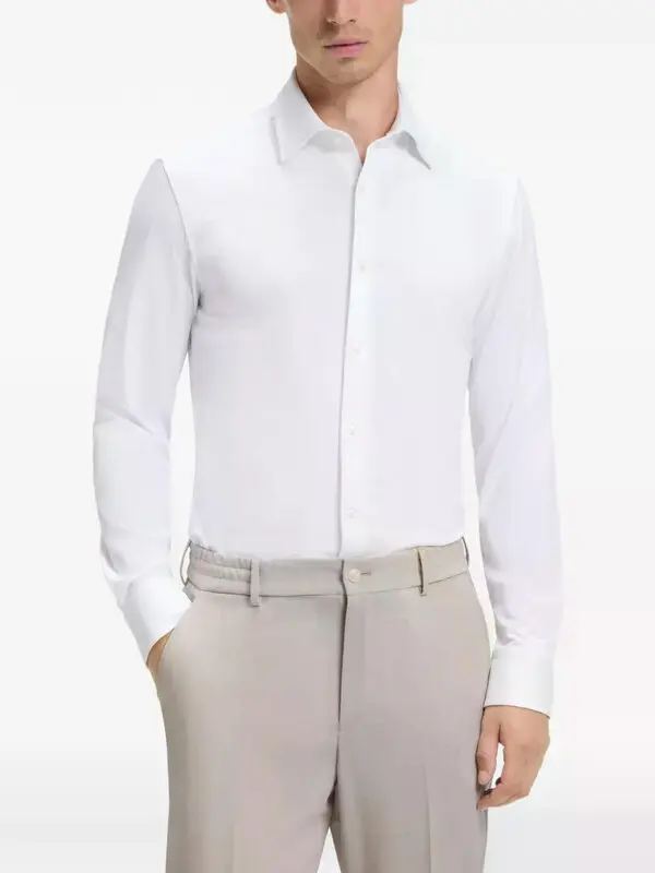 BOSS Slim-fit Shirt In Italian-made Performance-stretch Jersey