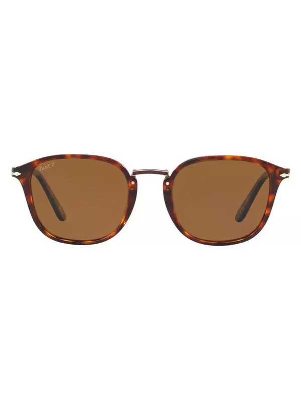 Persol Tortoiseshell Acetate Round Frame Sunglasses