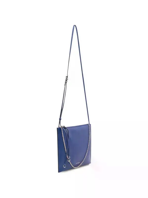 Givenchy Voyou Pouch In Shiny Leather - Blue