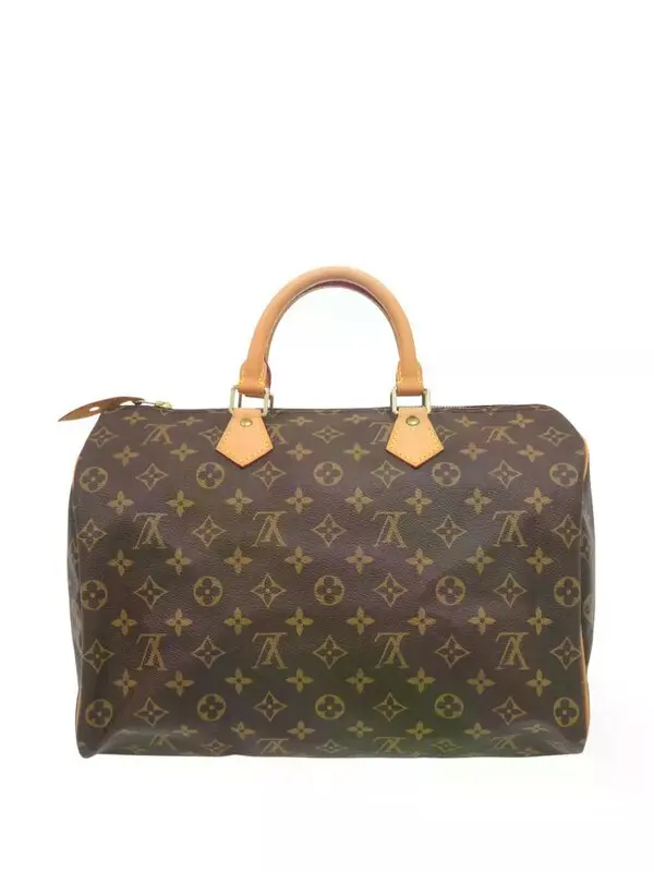 LOUIS VUITTON 2004 Monogram Speedy 35 Boston Bag - Brown