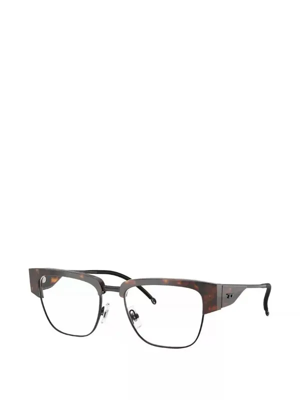 DIESEL® Tortoiseshell-effect Square-frame Glasses
