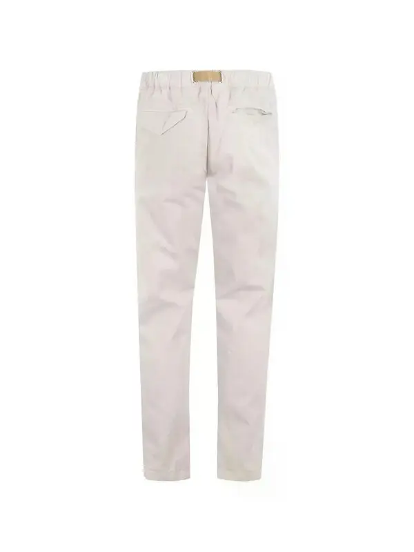 WHITE SAND Belted Tapered-leg Trousers