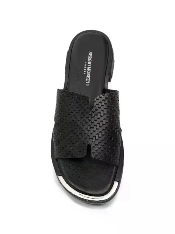SERGIO MORETTI FIRENZE Woven Leather Sandals