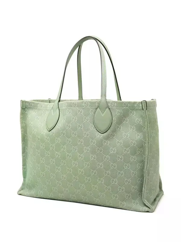 Gucci Large Gg Denim Ophidia Tote Bag