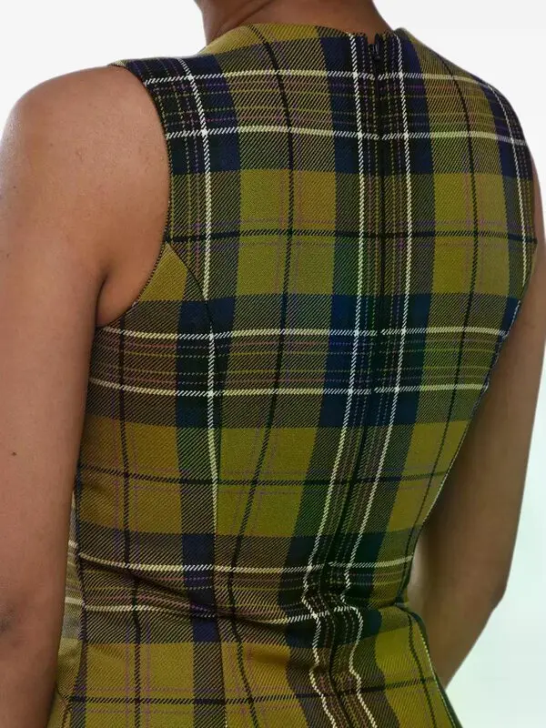 Off-White Tartan-print Mini Dress