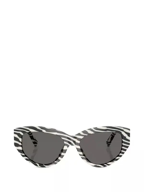 Dolce & Gabbana Zebra-print Cat-eye Sunglasses - White