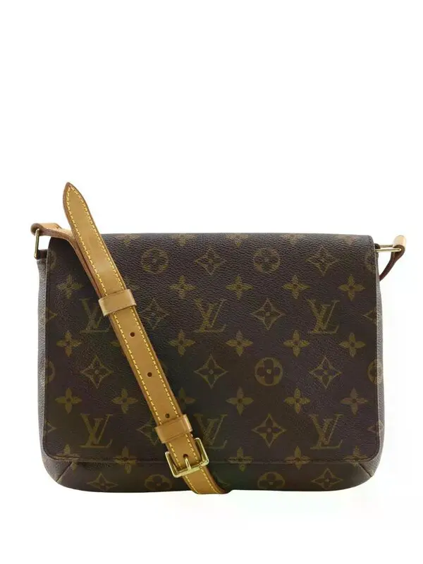 LOUIS VUITTON 1999 Monogram Musette Tango Short Strap Shoulder Bag - Brown