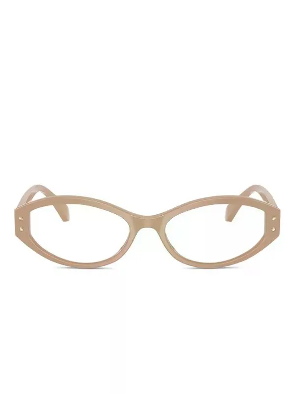 Michael Kors Corvara Oval-frame Studded Glasses
