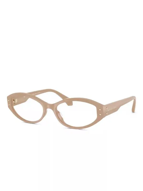 Michael Kors Corvara Oval-frame Studded Glasses