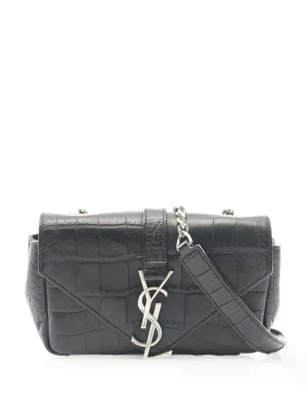 Saint Laurent Mini Monogram Shoulder Bag - Black