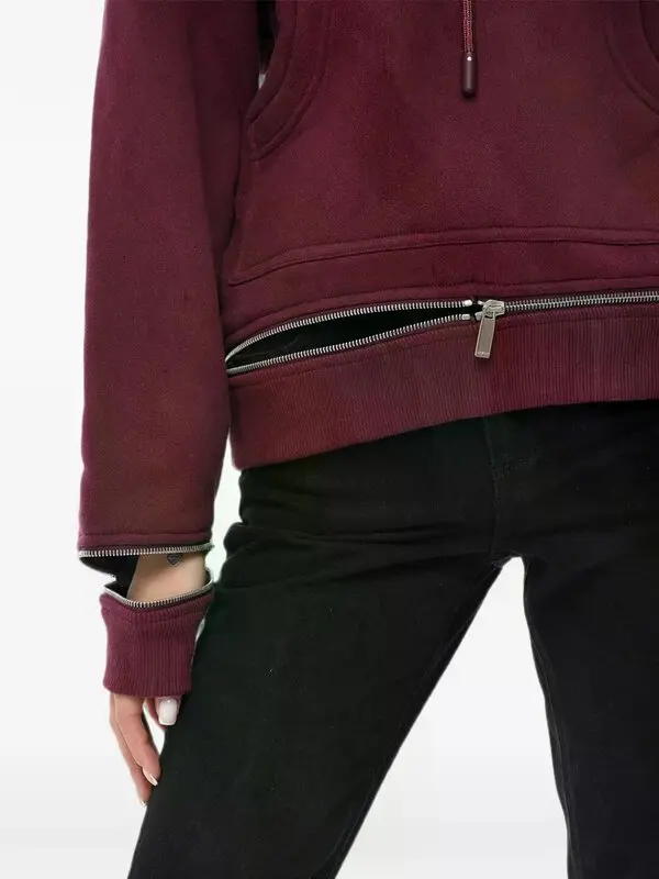 Off-White Zip-hem Drawstring Hoodie