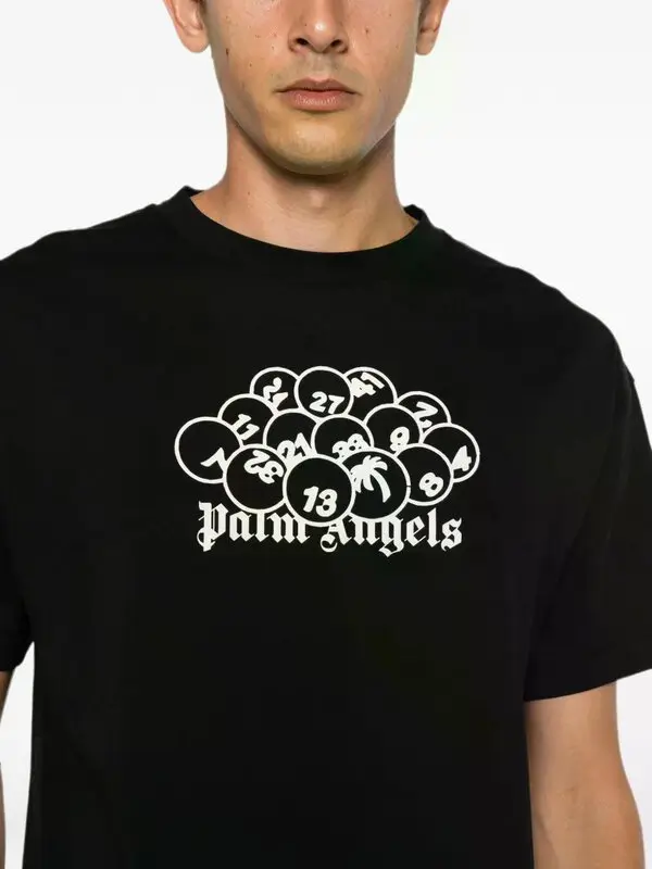 Palm Angels Pa Pool Graphic-print T-shirt - Black