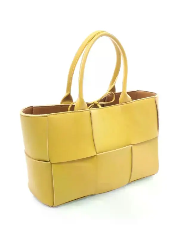 Bottega Veneta 2010s Arco Intrecciato Tote Bag - Yellow