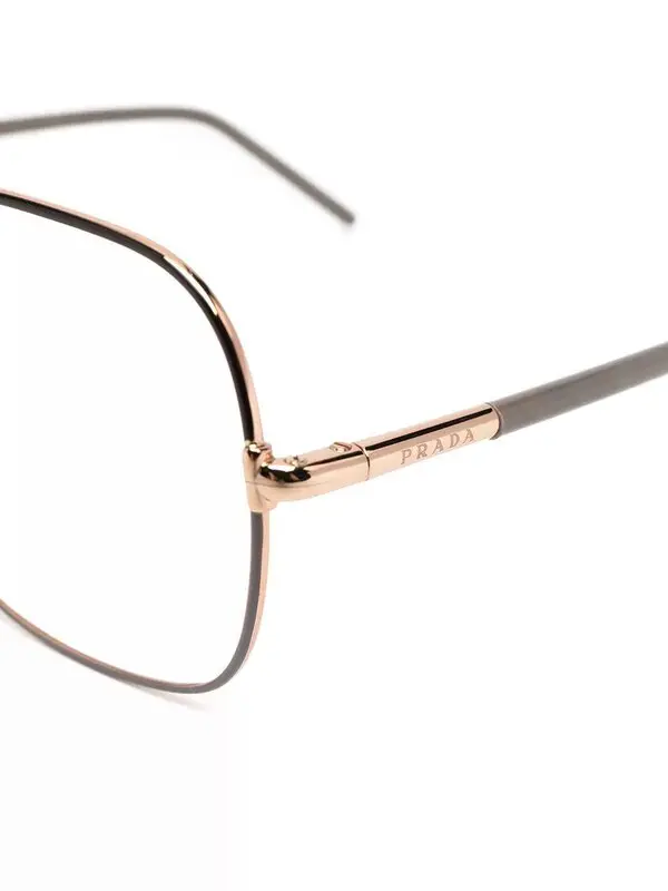 Prada Oval Wire-frame Optical Glasses