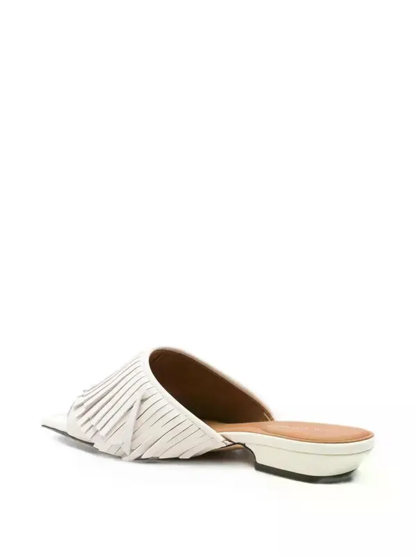 SERGIO MORETTI FIRENZE Fringed Square-toe Sandals