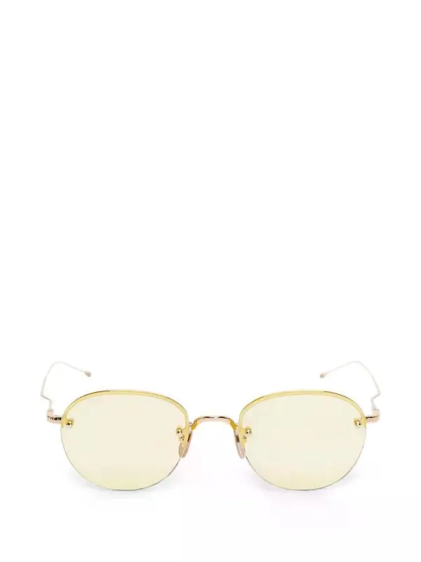 Thom Browne Semi-rimless Oval-frame Sunglasses