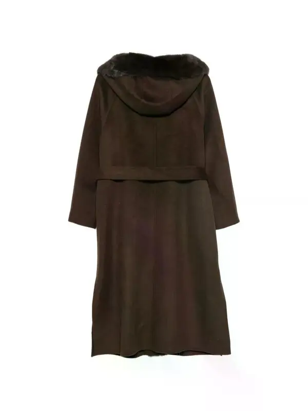 LISKA Fur-trim Hooded Coat