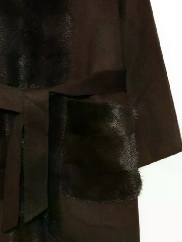 LISKA Fur-trim Hooded Coat