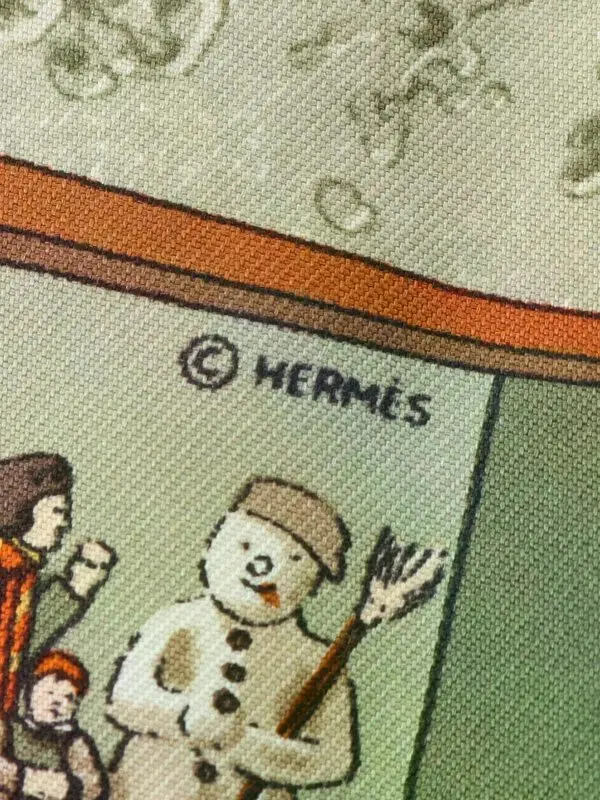 Hermès 2000s Neige D'antan Silk Scarf