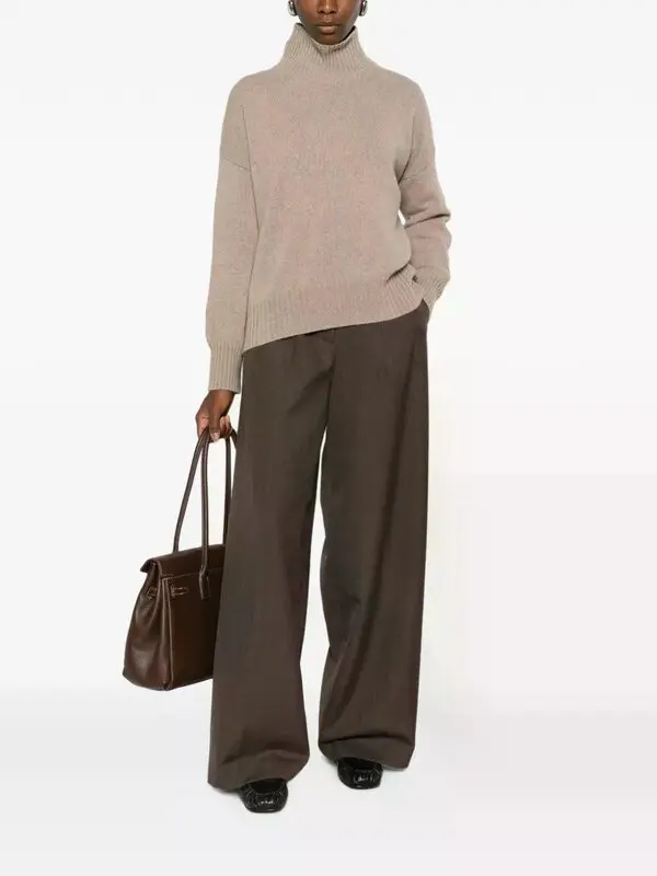 ARAGONA Ribbed-trim Turtleneck Sweater