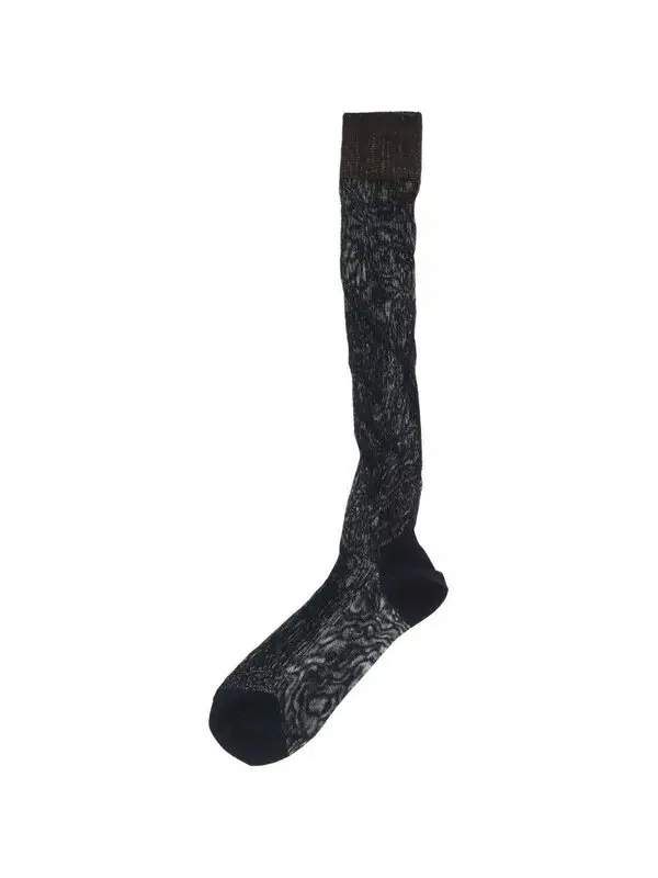 Dsquared2 Long Viscose Socks With Contrast Trim