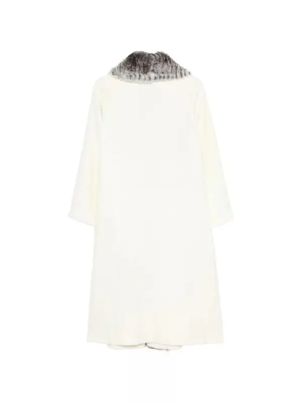 LISKA Fur-trim Belted Coat