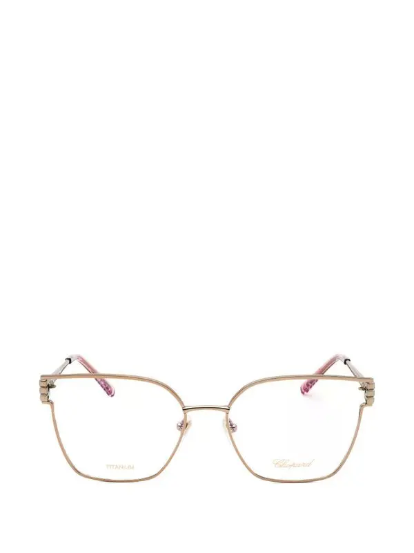 Chopard Geometric Frame Eyeglasses - Gold