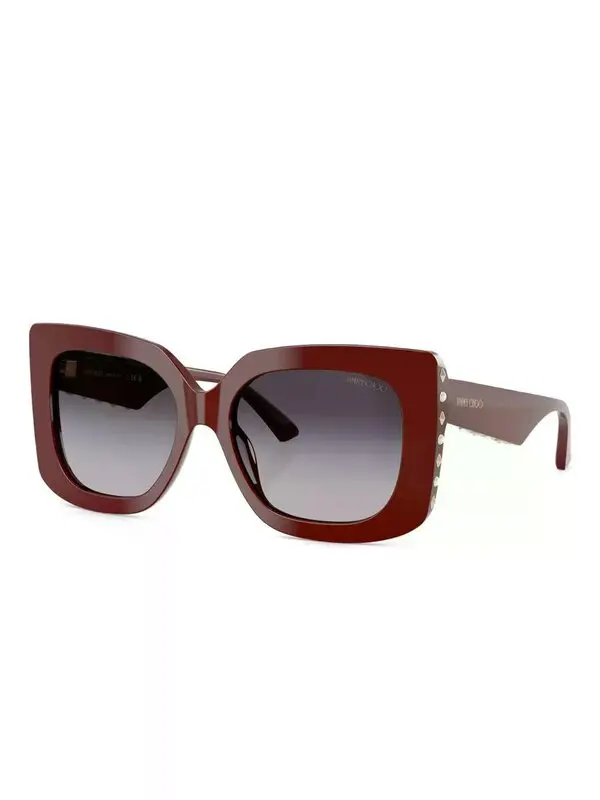 JIMMY CHOO Stud-embellished Square-frame Sunglasses