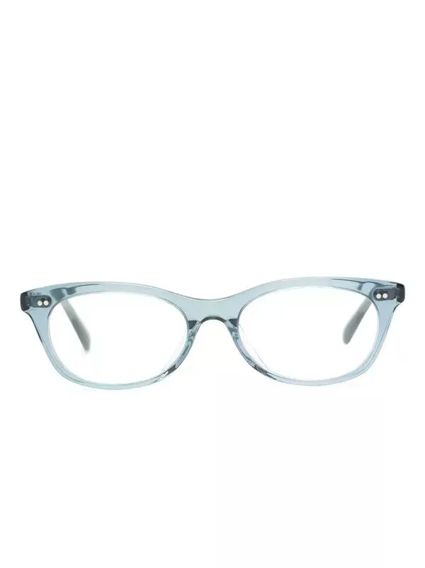 Oliver Spencer Dezerai Rectangle-frame Glasses - Blue