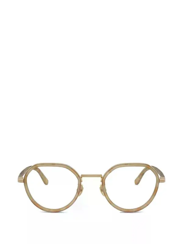 Giorgio Armani Round-frame Tortoiseshell Glasses - Yellow