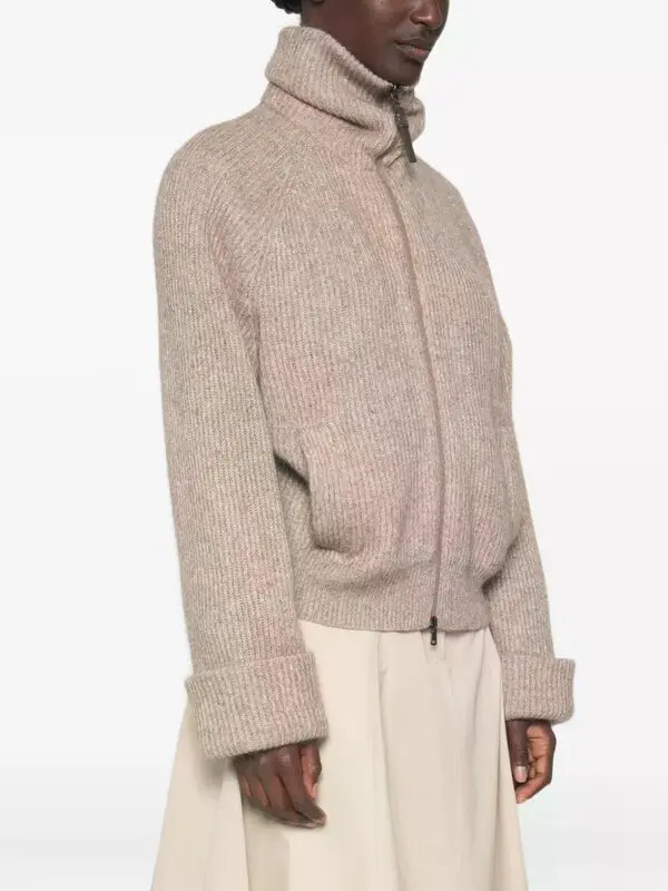 Brunello Cucinelli Ribbed-knit Zip-up Cardigan