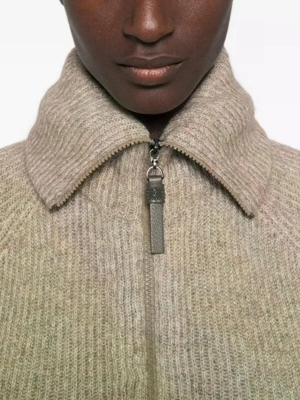 Brunello Cucinelli Ribbed-knit Zip-up Cardigan