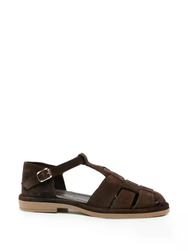 SERGIO MORETTI FIRENZE Suede Caged Sandals