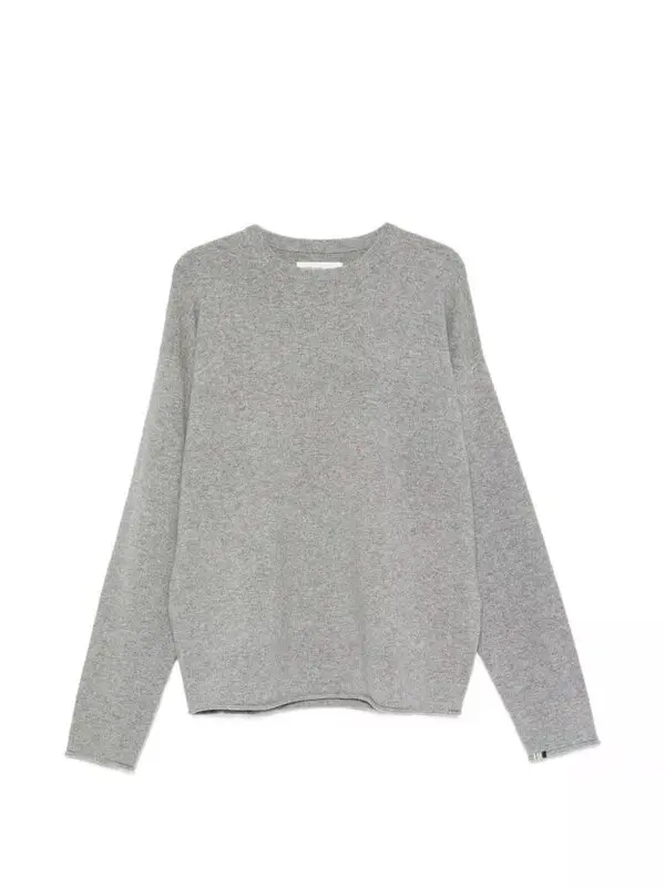 Extreme Cashmere Crew Neck Long Sleeve Cashmere Sweater - Grey
